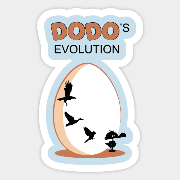 Dodo's Evolution - Evolve - Sticker | TeePublic